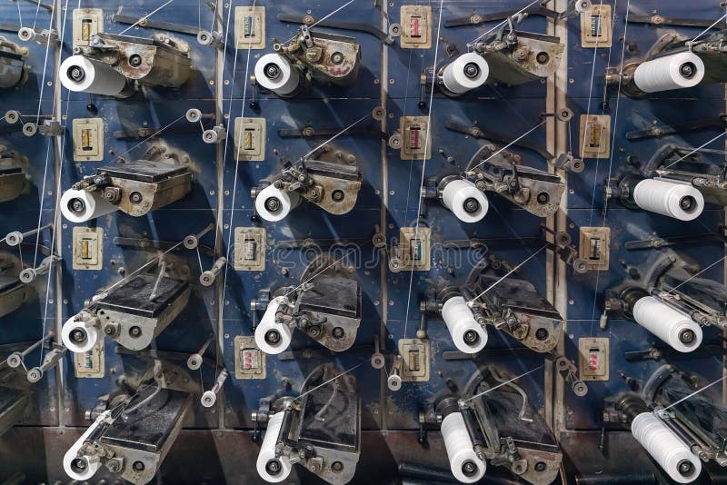 Production of Polypropylene Yarn for Making Bags Stock Photo - Image of ...