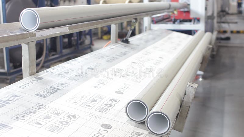 Manufacturing of Polypropylene Pipes PP at the Factory Using Equipment ...