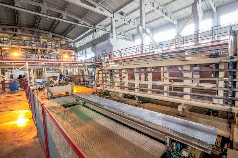 Production of Aerated Concrete Blocks at Factory Transport Stage Stock ...