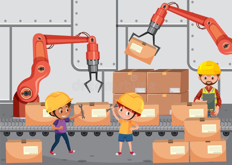 Assembly Line Computers Stock Illustrations – 130 Assembly Line ...