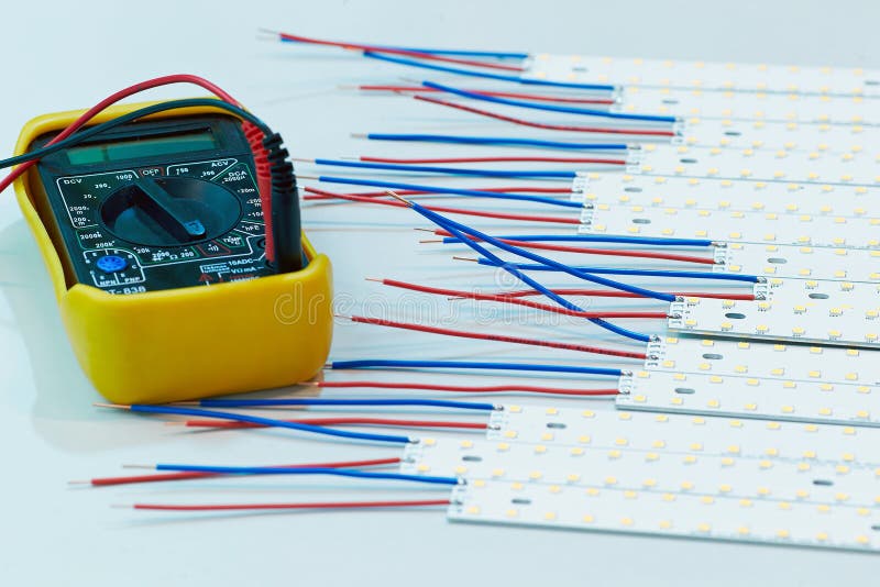 The Production Process of LED Lights at the Factory Stock Image - Image ...