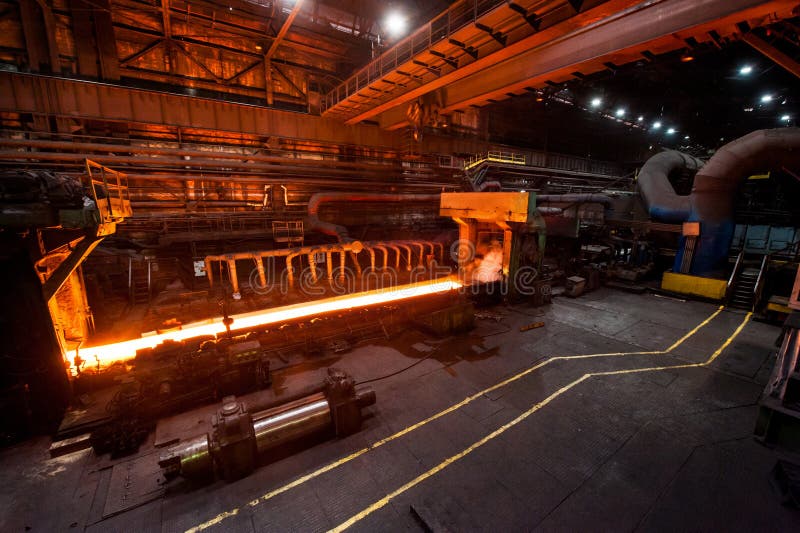The Production Process in the Rolling Mill Stock Image - Image of ...