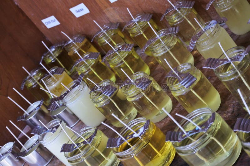 Production Process of Scented Candle Stock Photo - Image of working ...