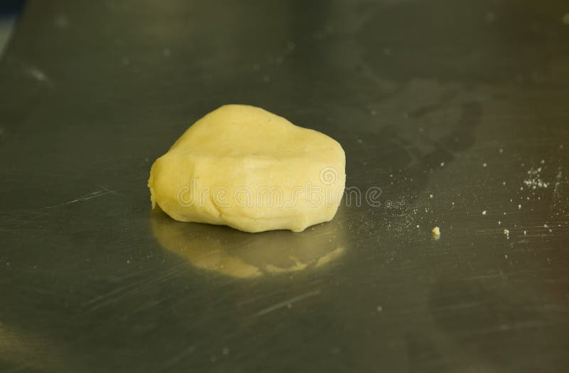 The Production Process for Sweet Pastries with Fruits. the Chef Makes ...