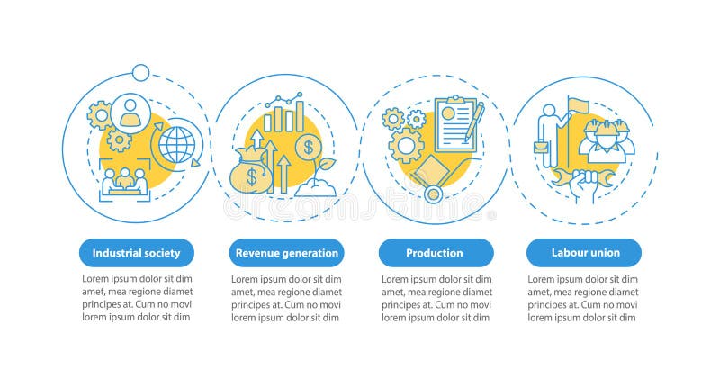 Production Process Vector Infographic Template. Business Presentation ...