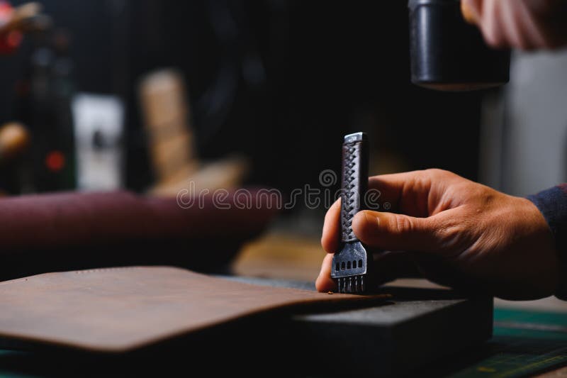 Production Process. Young Focused Experienced Master Craftsman Makes ...