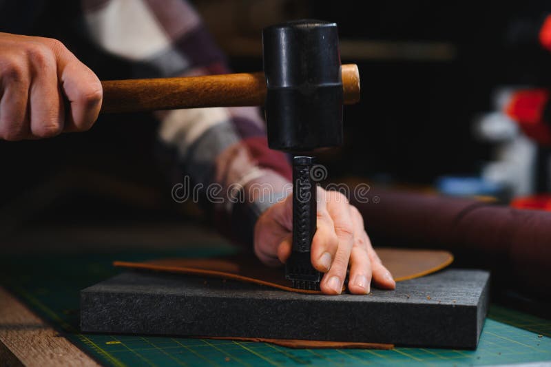 Production Process. Young Focused Experienced Master Craftsman Makes ...
