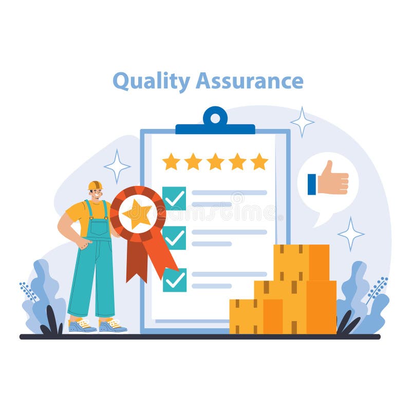 Production and Quality Concept. Flat Vector Illustration. Stock Vector ...