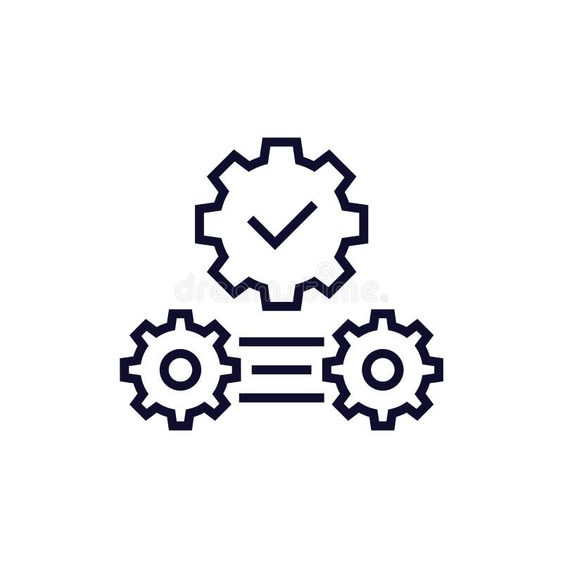 Production and Quality Control Line Icon Stock Vector - Illustration of ...