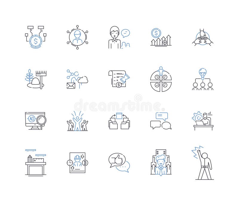 Production Rate Line Icons Collection Efficiency Output Yield Productivity Capacity Volume
