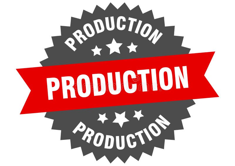 Production Round Ribbon Isolated Label. Production Sign Stock Vector ...