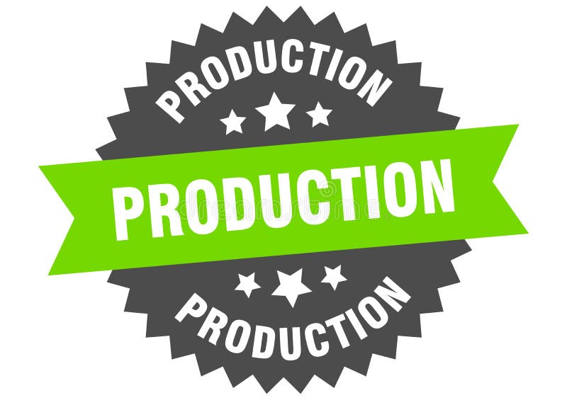 Production Round Ribbon Isolated Label. Production Sign Stock Vector ...