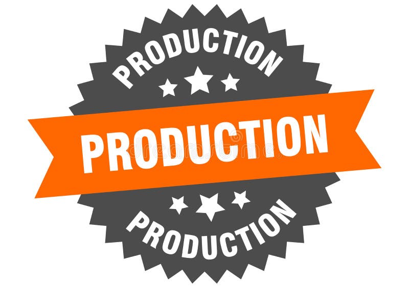 Production Round Ribbon Isolated Label. Production Sign Stock Vector ...