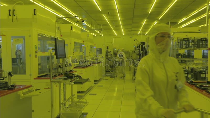 Production of Silicon Wafers Stock Footage - Video of integrated ...