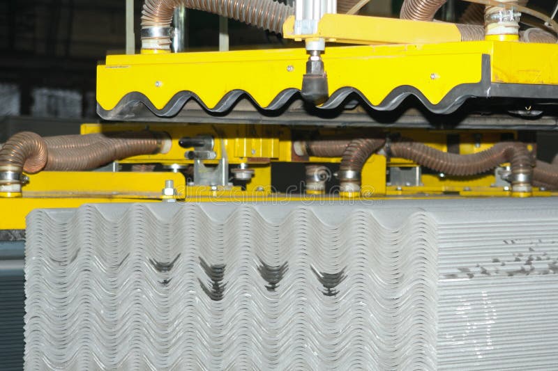 Production Slate Asbestos Material Stock Photo - Image of wastepipe ...