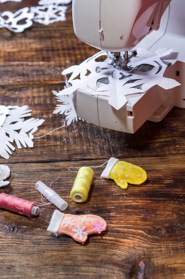 Production of Soft Toys for a Holiday. Toys from Fabric on the Sewing ...