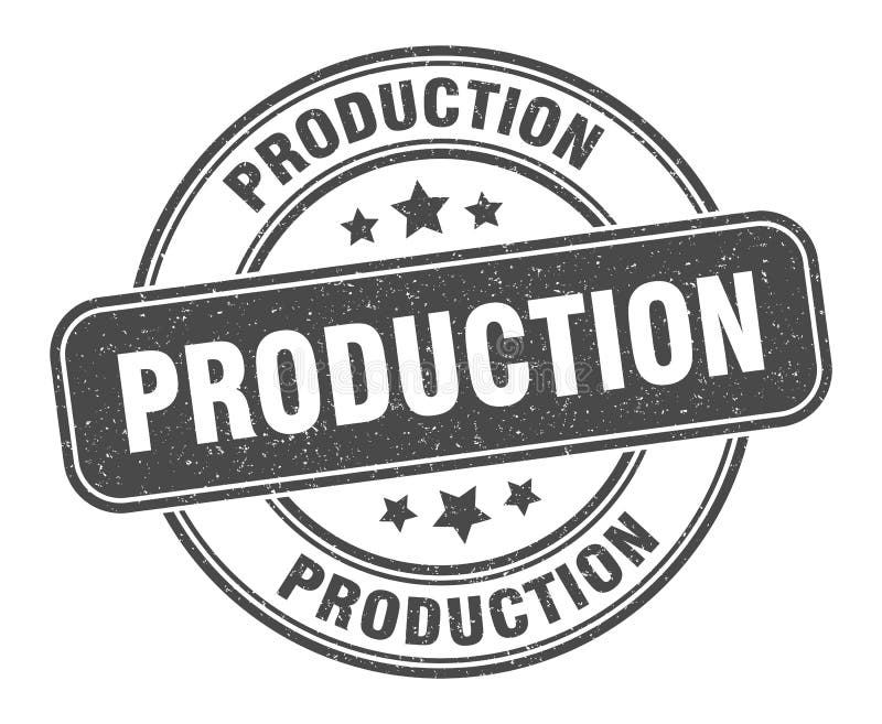 Production Stamp. Production Label. Round Grunge Sign Stock Vector ...