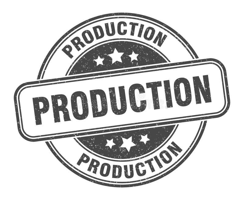 Production Stamp. Production Label. Round Grunge Sign Stock Vector ...