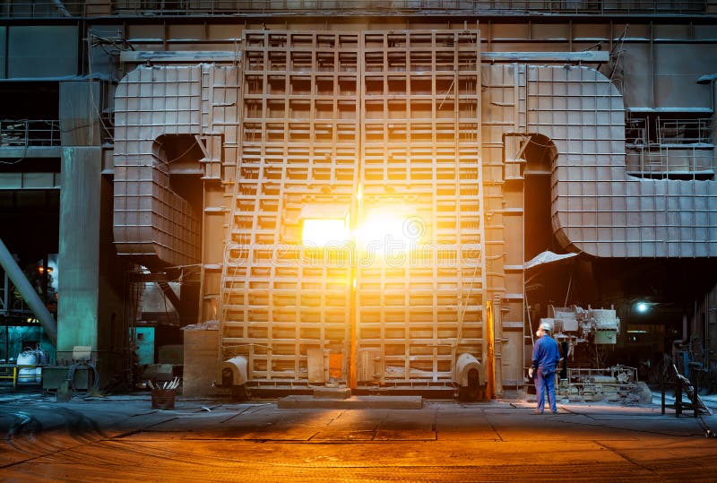 In the Production of Steel Mills Stock Photo - Image of industrial ...
