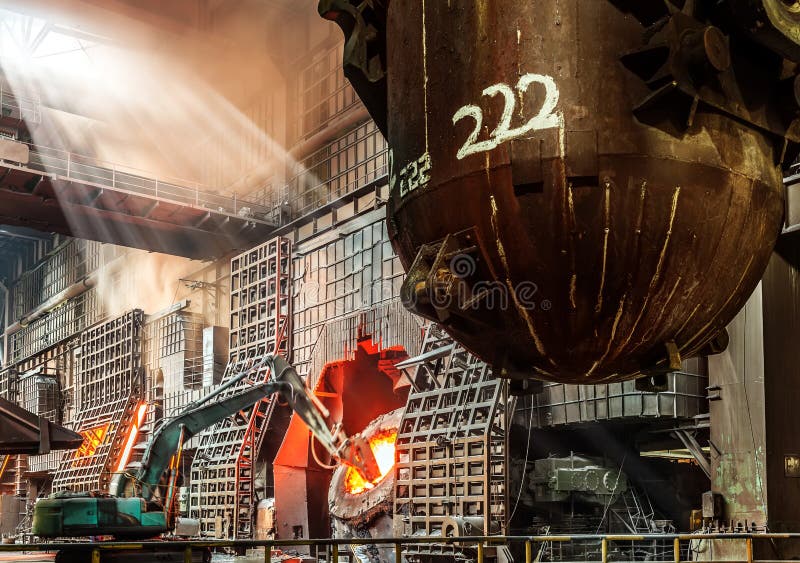 In the Production of Steel Mills Stock Photo - Image of steel, factory ...