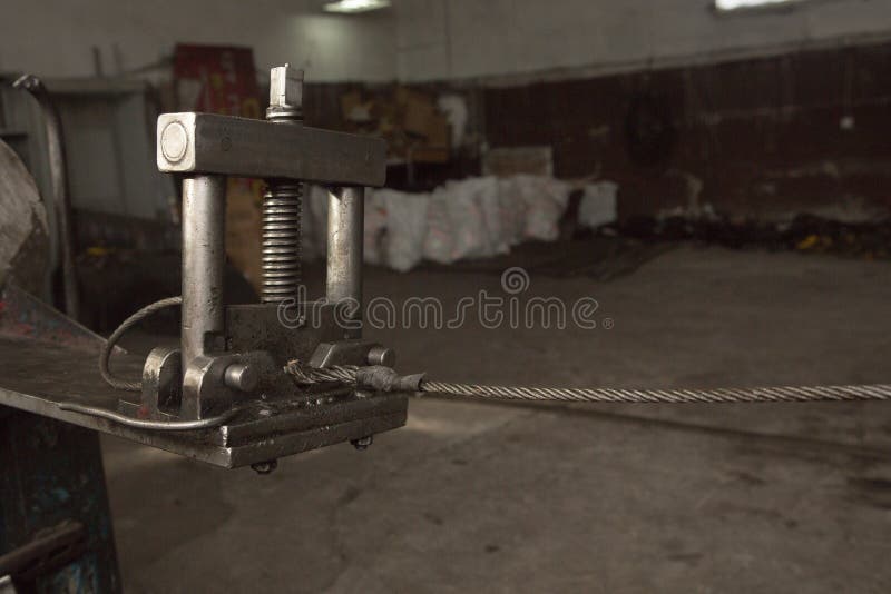 Production of Steel Sling by Braiding Method Stock Photo - Image of ...