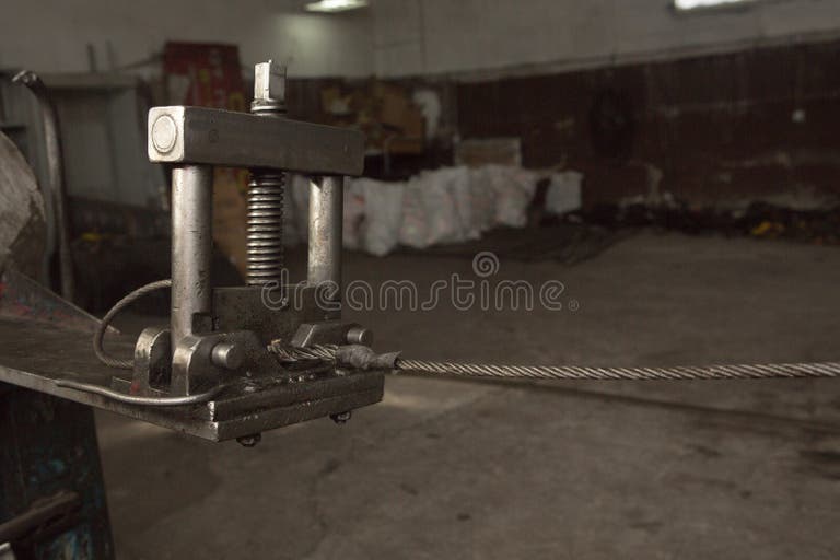 Production of Steel Sling by Braiding Method Stock Photo - Image of ...