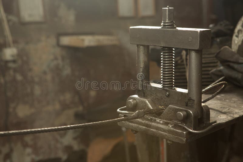 Production of Steel Sling by Braiding Method Stock Image - Image of ...