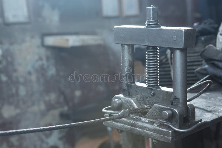 Production of Steel Sling by Braiding Method Stock Photo - Image of ...
