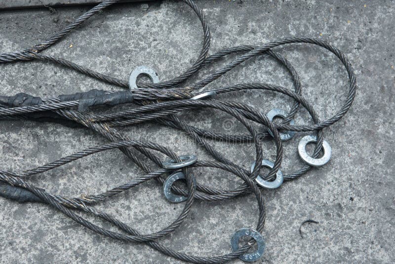 Production of Steel Sling by Braiding Method Stock Image - Image of ...