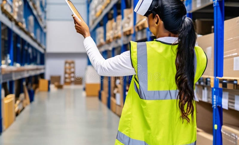 Production Supervisor Reading Order Receipts from Archived Folders ...