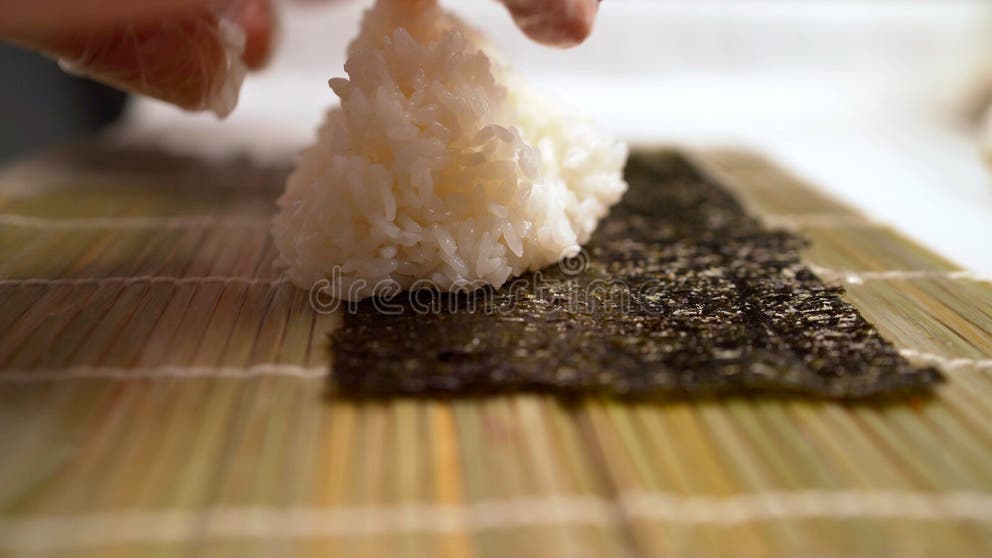 The Process of Making Sushi and Rolls. Making Sushi. Production of ...