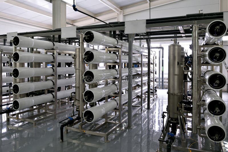 Manufacture of Water and Liquids Purification Stock Photo - Image of ...