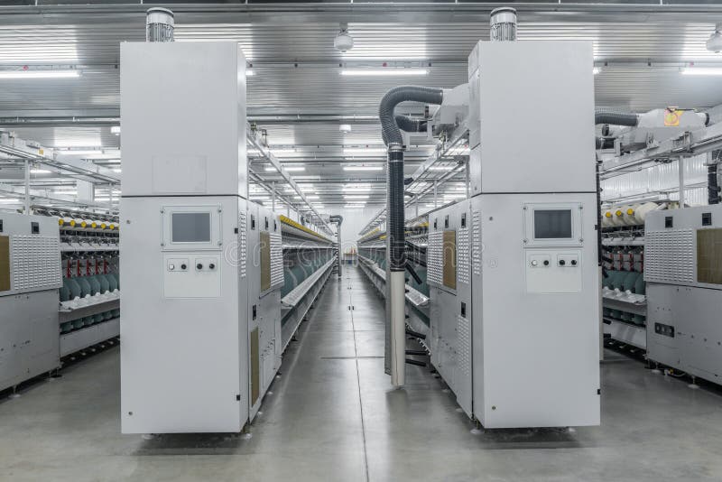 Production of Threads in a Textile Factory Stock Image - Image of ...