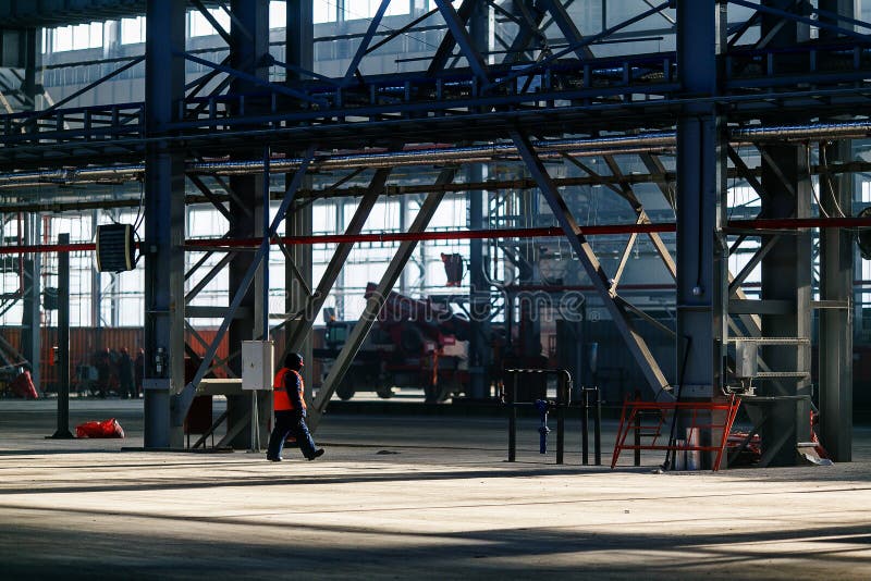 Installation Work in the Production Room. Stock Photo - Image of ...