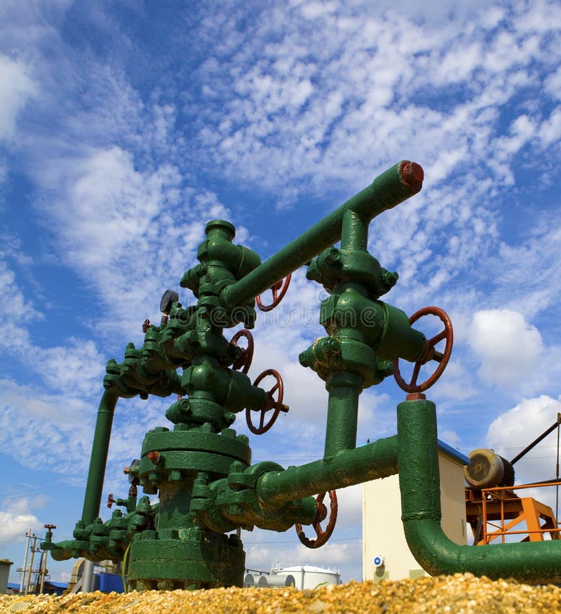 Production wellhead stock photo. Image of pipe, regulator - 36709466