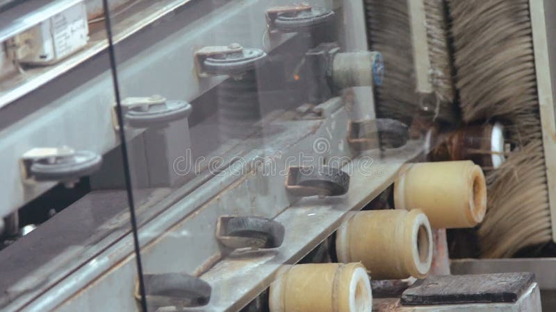 Production of Window Glass with a Machine Stock Footage - Video of ...