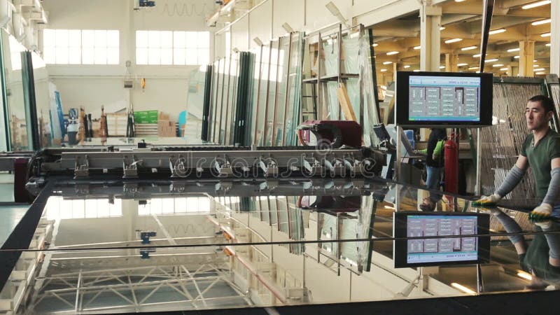 Production of Windows and Glazing Stock Video - Video of plate, glass ...