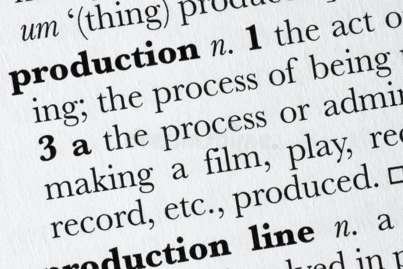 Production Word Dictionary Def Picture. Image: 4752154