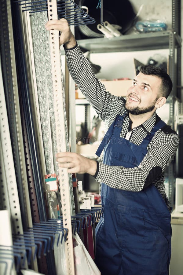 Production Worker Deciding on Plastic Trim Corners Stock Image - Image ...