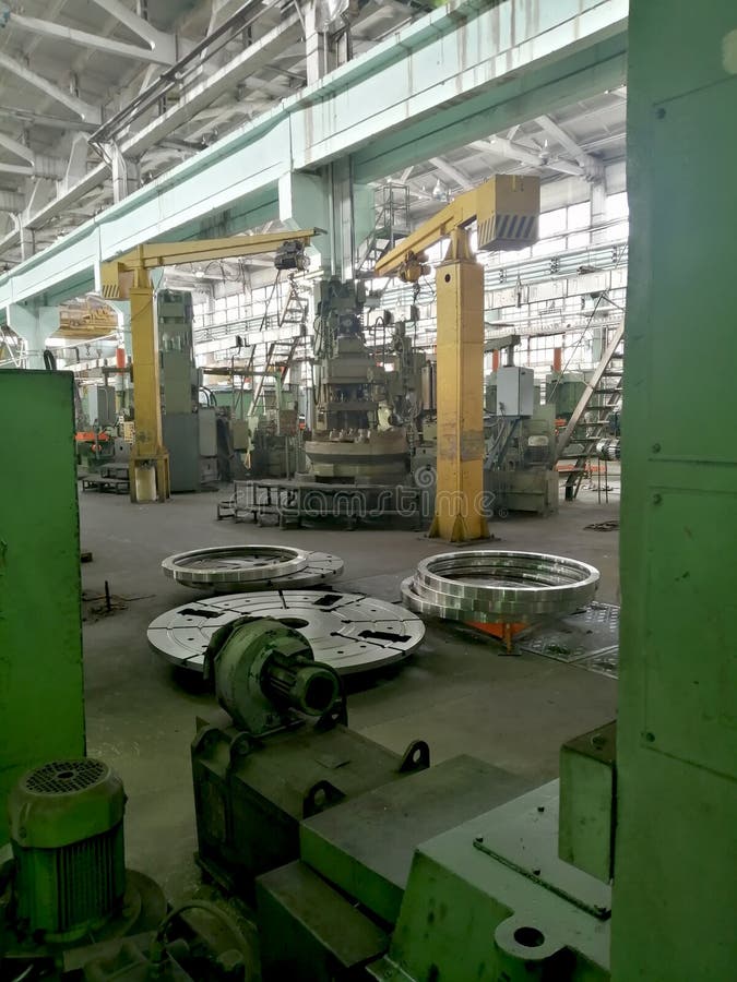 Production Worker Machine-building Factory Stock Image - Image of blue ...