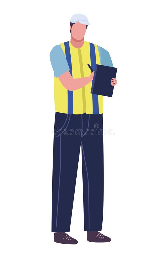 Production worker writing stock vector. Illustration of machine - 230389698