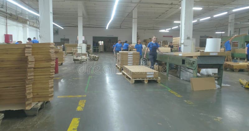 Production Workshop at a Furniture Factory. Industrial Interior Stock ...