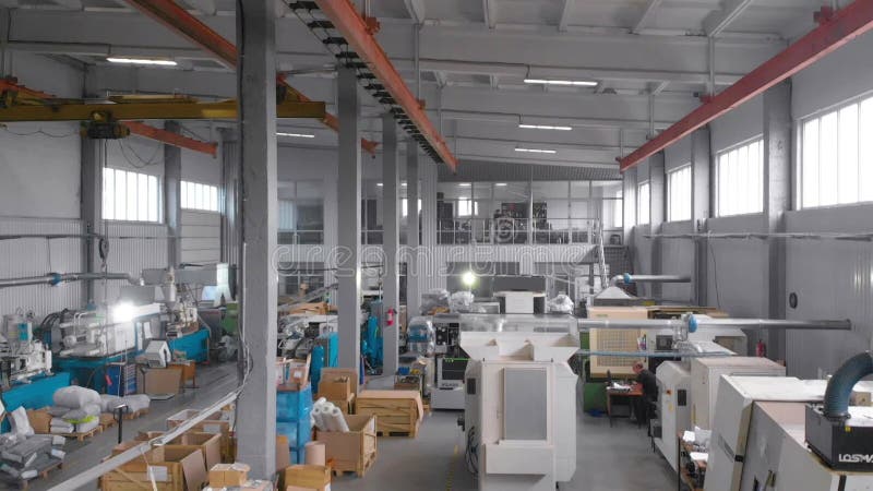 Production Workshop General Plan. Span in a Large Workshop with Machine ...