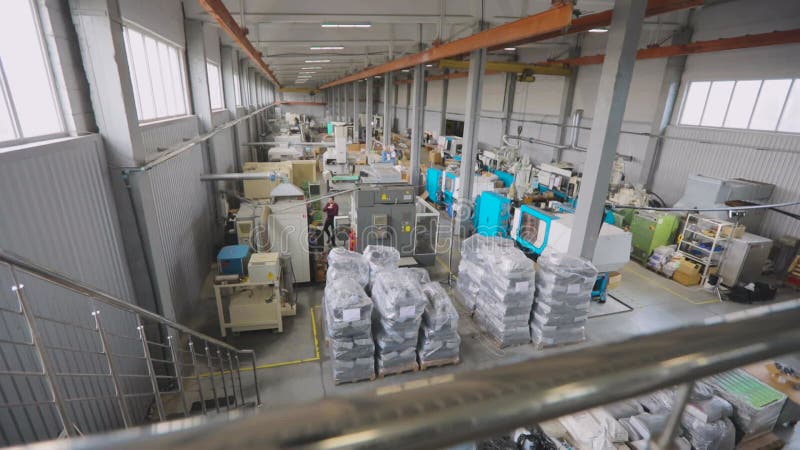 Production Workshop General Plan. Span in a Large Workshop with Machine ...