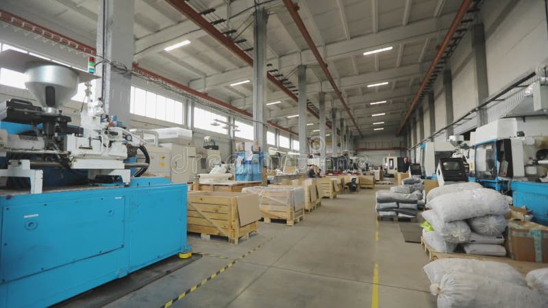 Production Workshop General Plan. Span in a Large Workshop with Machine ...