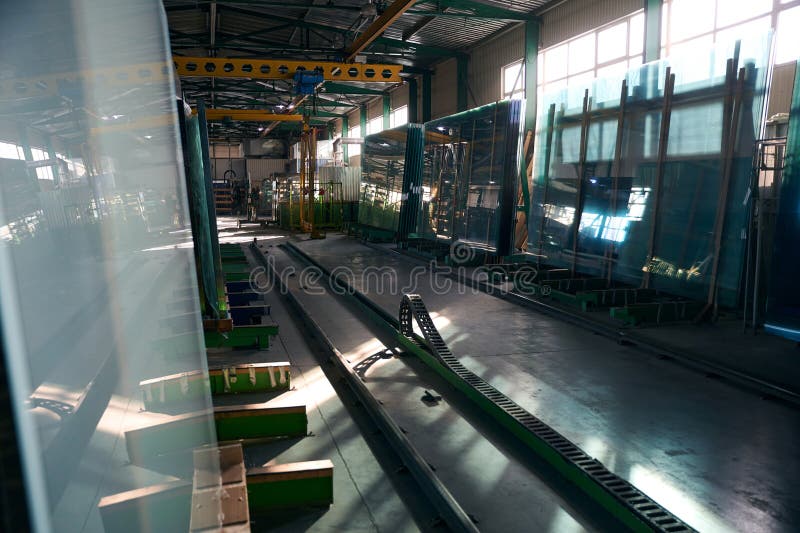 Production Workshop in a Modern Window Production Stock Image - Image ...