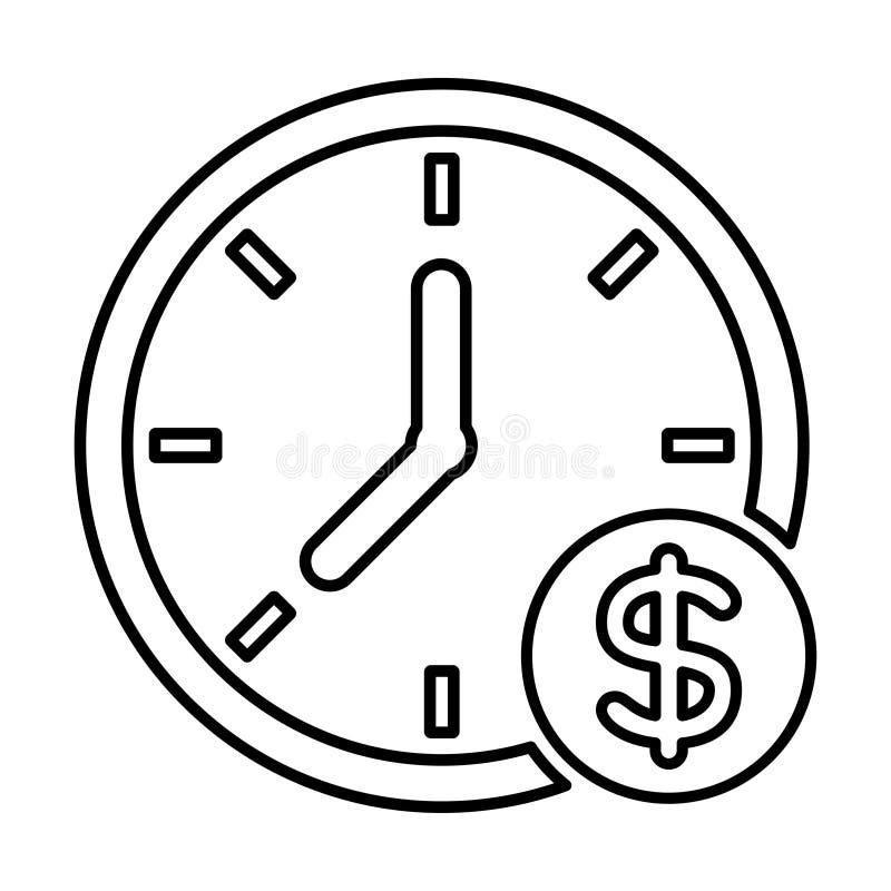 Productive Time Icon in Outline Style Stock Vector - Illustration of ...