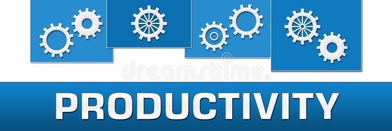 Productivity In Blue Glass Cubes Stock Illustration - Illustration of ...