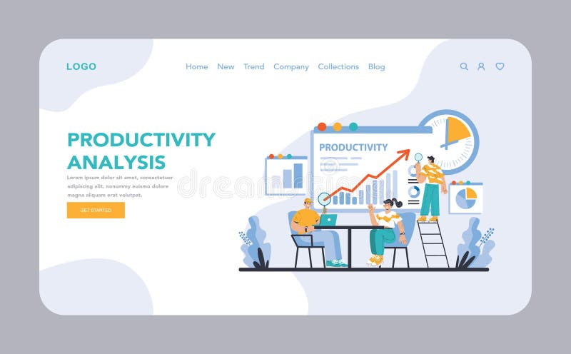 Productivity Boosting Concept. Flat Vector Stock Vector - Illustration ...