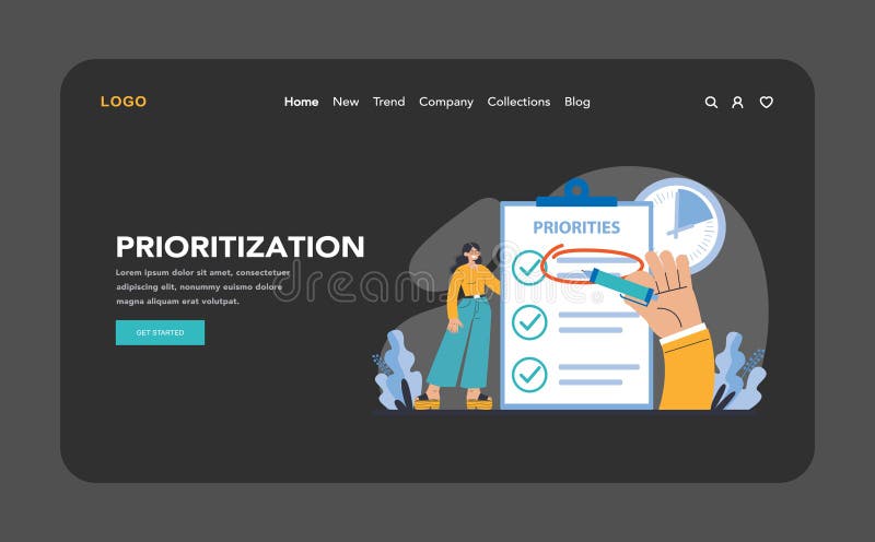 Productivity Boosting Concept. Flat Vector Stock Vector - Illustration ...